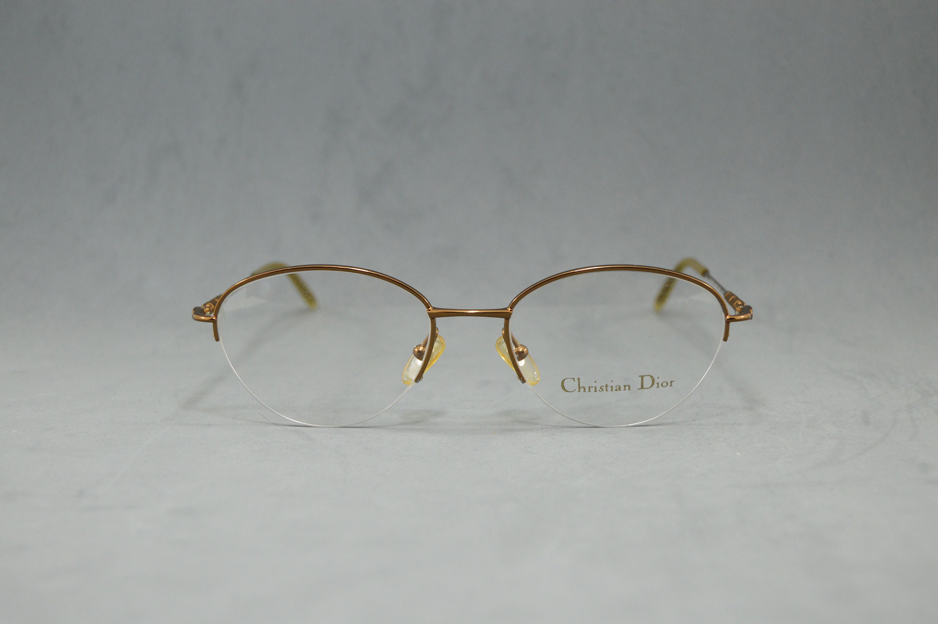 Christian Dior Vintage Metal Half Rimless Woman Eyeglasses 3585 NOS ...