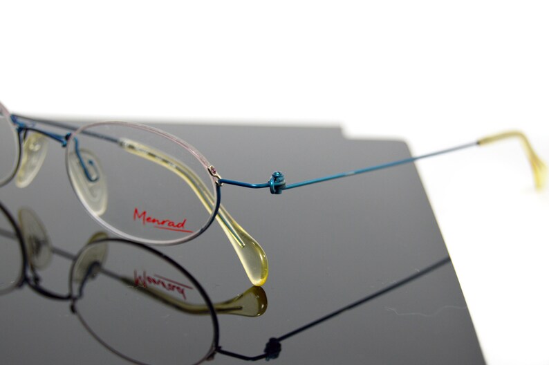 NOS Vintage Eyeglasses MENRAD FMG Unworn Classic Oval Eyewear Half ...
