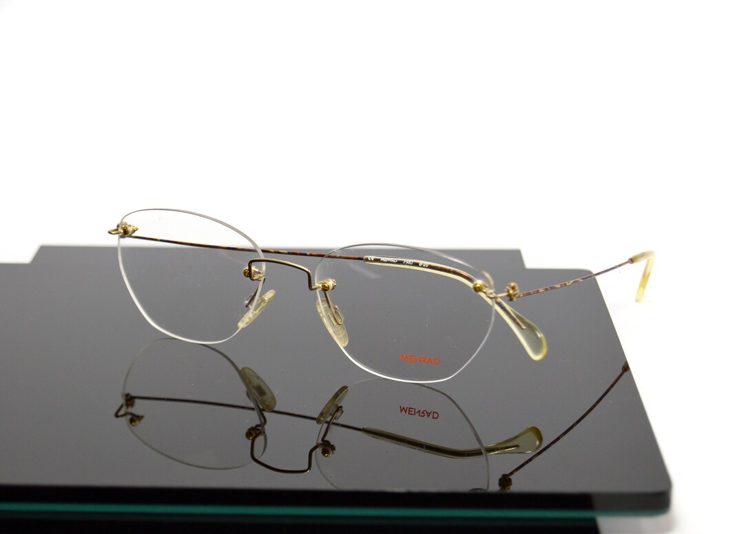 Vintage Eyeglasses MENRAD by FMG NOS Unworn Vgt Classic Square Rimless ...