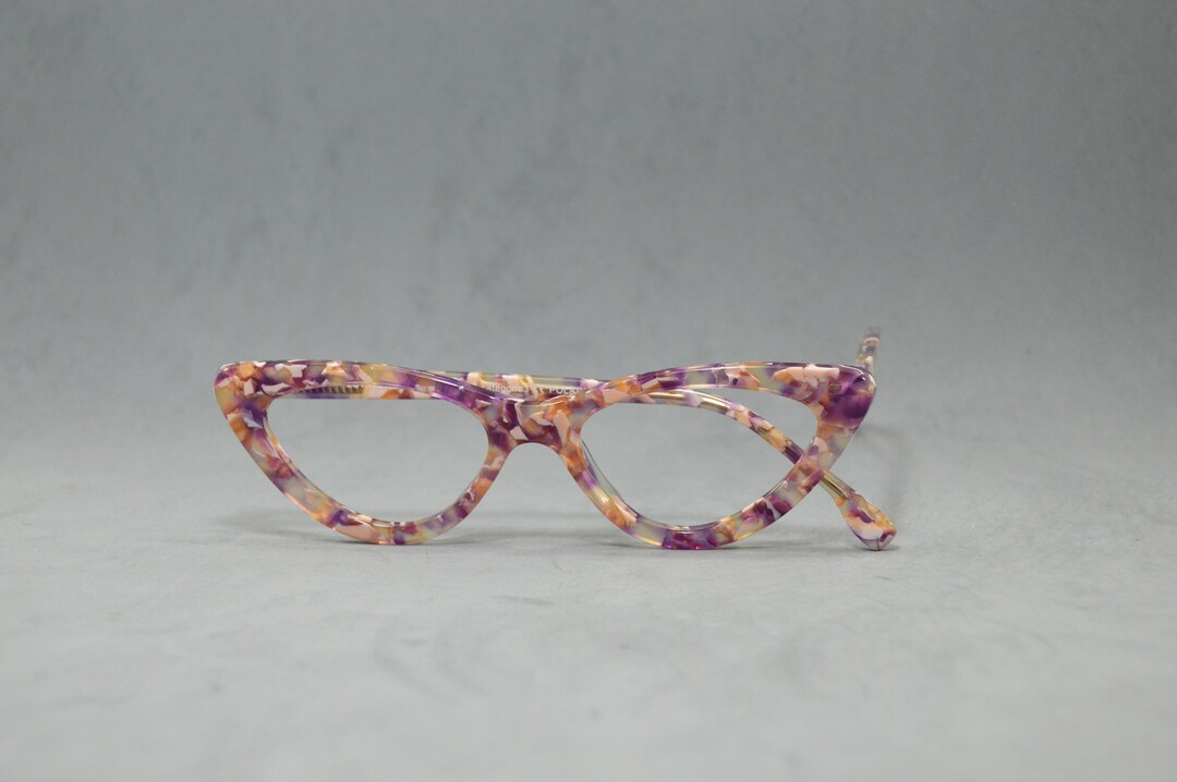 EYEGLASSES Retro Vintage Design. Marbled Pure Acetate. Top Manufacture ...