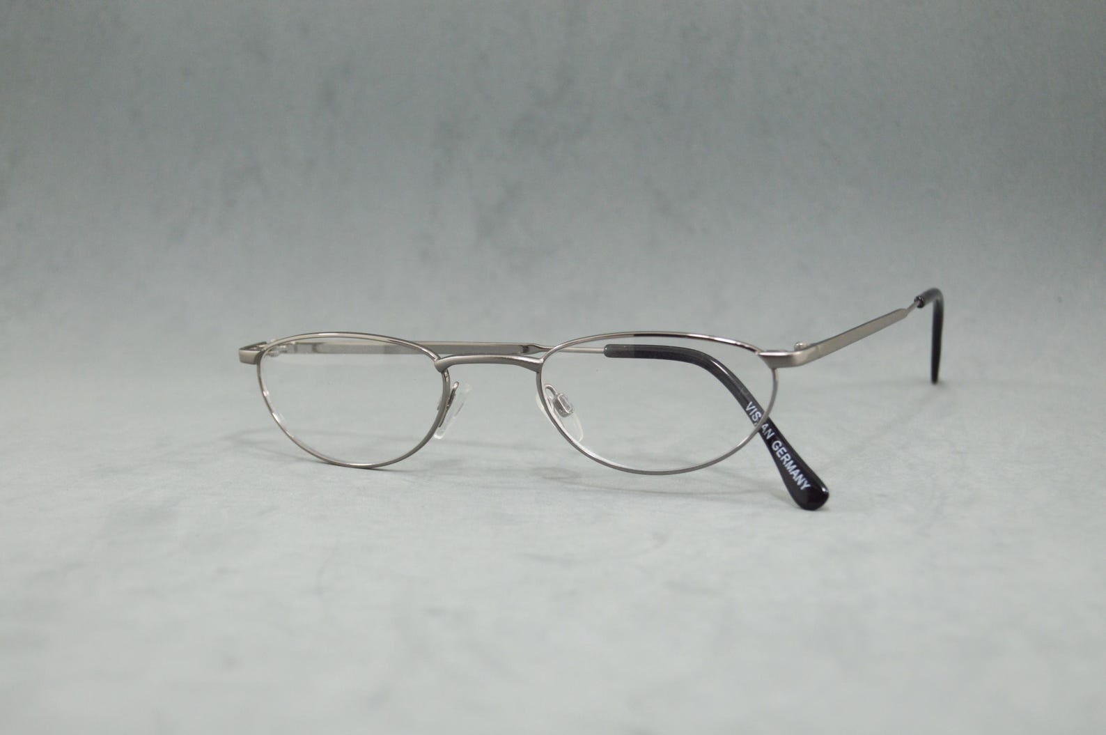 Vintage Eyeglasses VISTAN Germany NOS Metal Narrow Oval Eyewear Specs ...