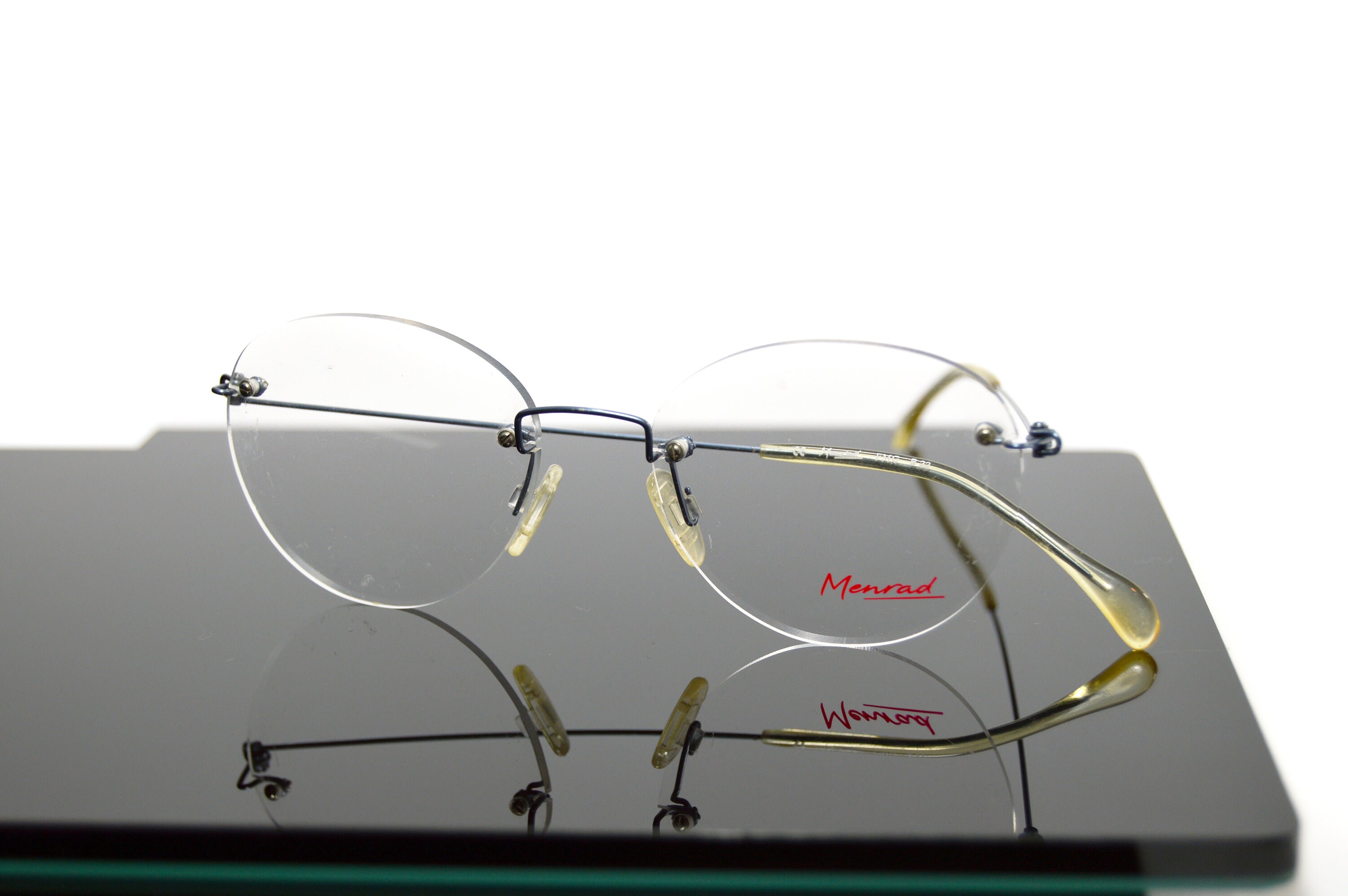 Vintage Rimless Eyeglasses MENRAD by FMG Nos Vgt Classic Rounded Unisex ...