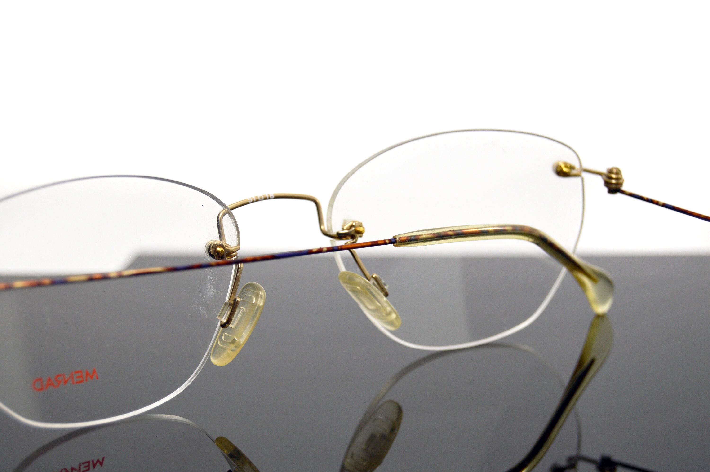 Vintage Eyeglasses MENRAD by FMG NOS Unworn Vgt Classic Square Rimless ...