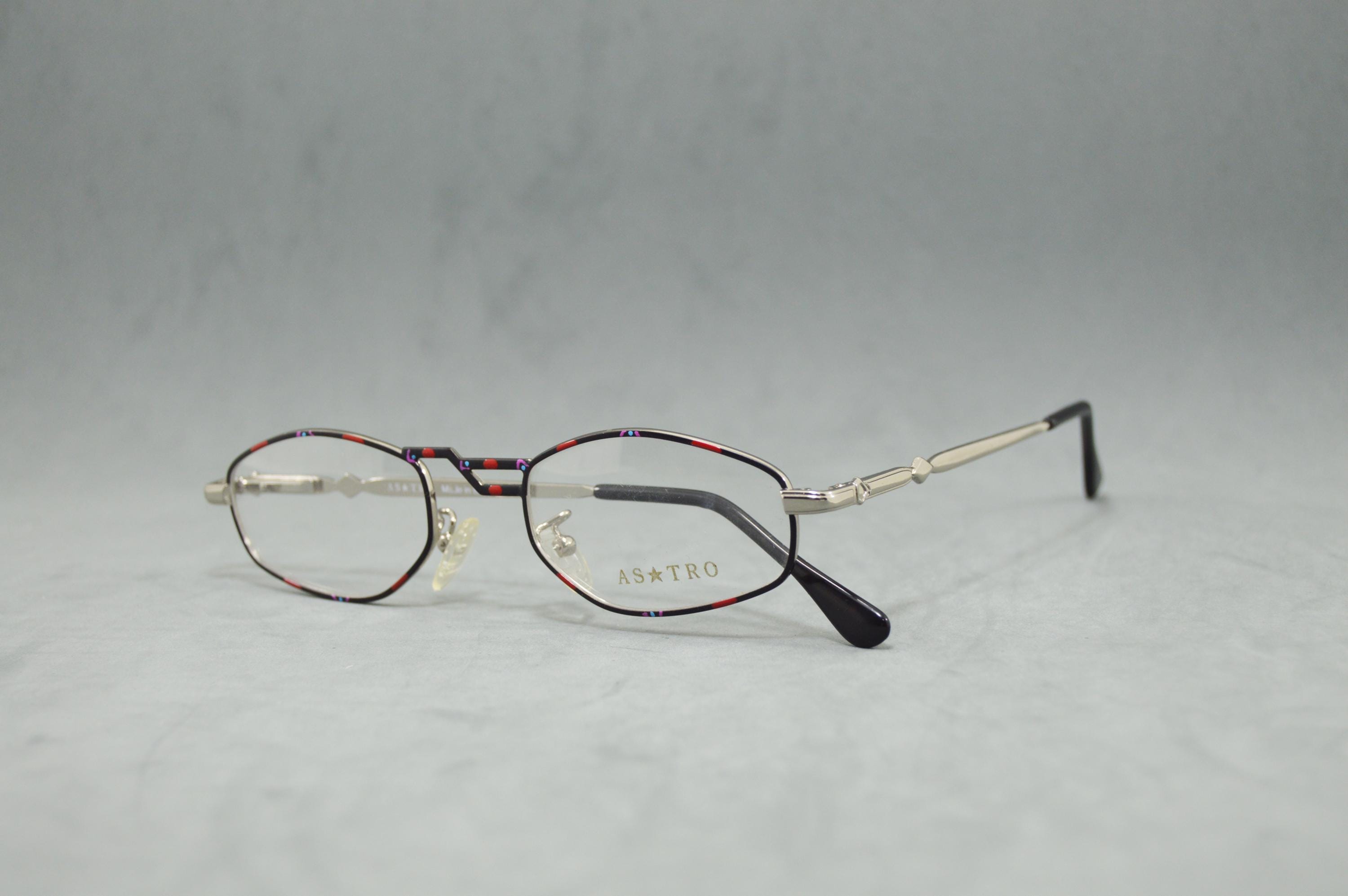 Vintage Metal Eyeglasses ASTRO Line ELITE 5052 Italy Fantasy Narrow ...