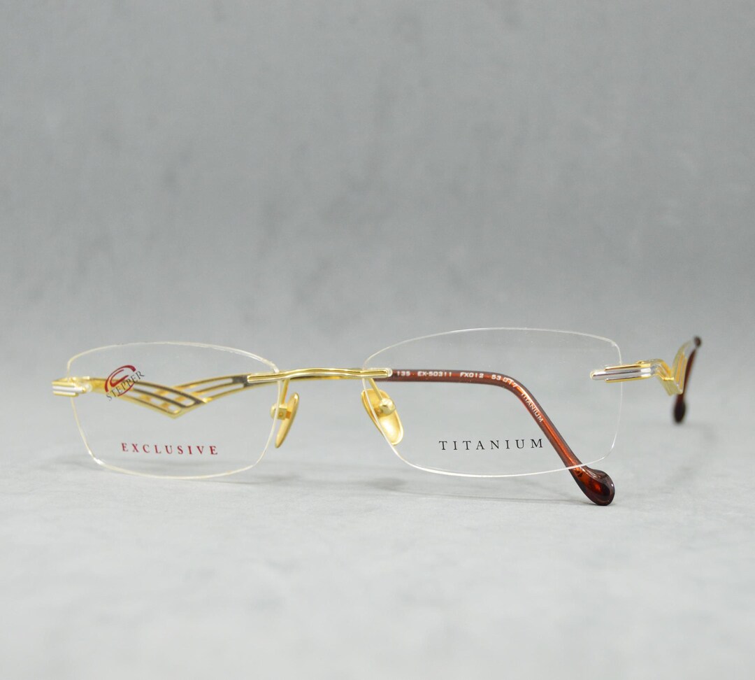 Top Titanium Vintage Rimless Eyeglasses STEPPER EX-50311 FX012. NOS ...