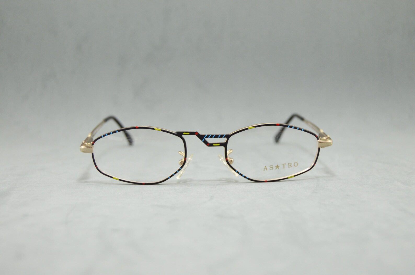 Vintage Metal Eyeglasses ASTRO Line ELITE 5052 Italy Fantasy Narrow ...