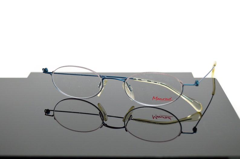 NOS Vintage Eyeglasses MENRAD FMG Unworn Classic Oval Eyewear Half ...