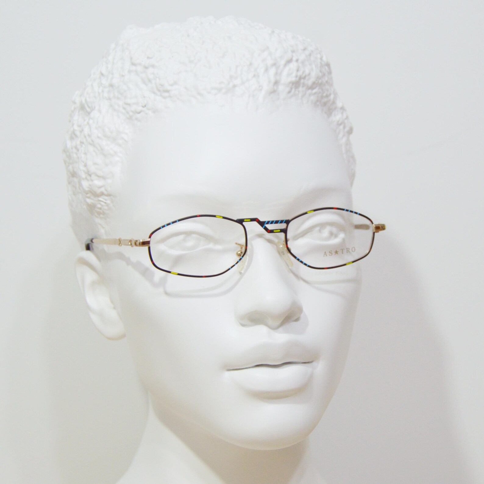 Vintage Metal Eyeglasses ASTRO Line ELITE 5052 Italy Fantasy Narrow ...