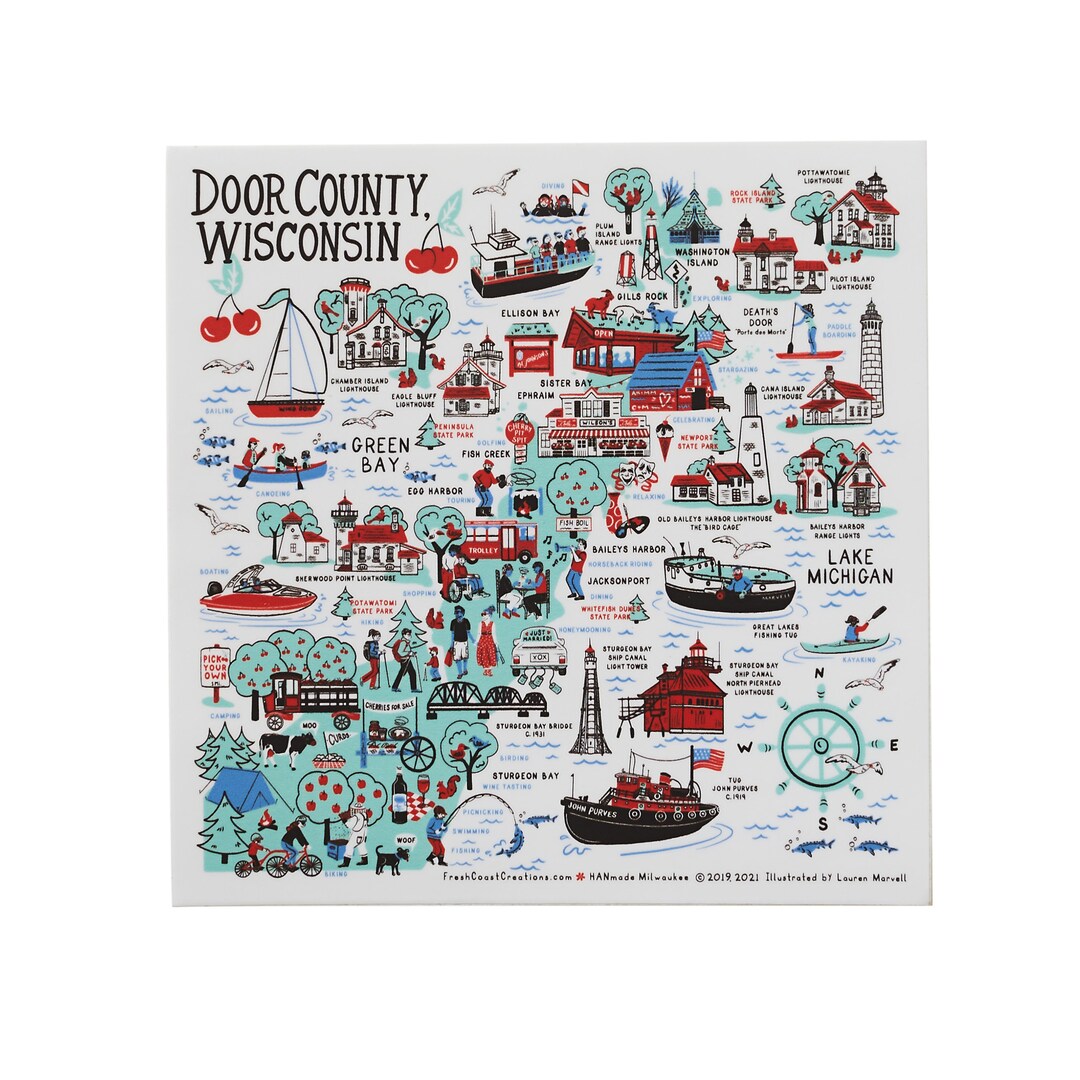 Door County Sticker - Etsy