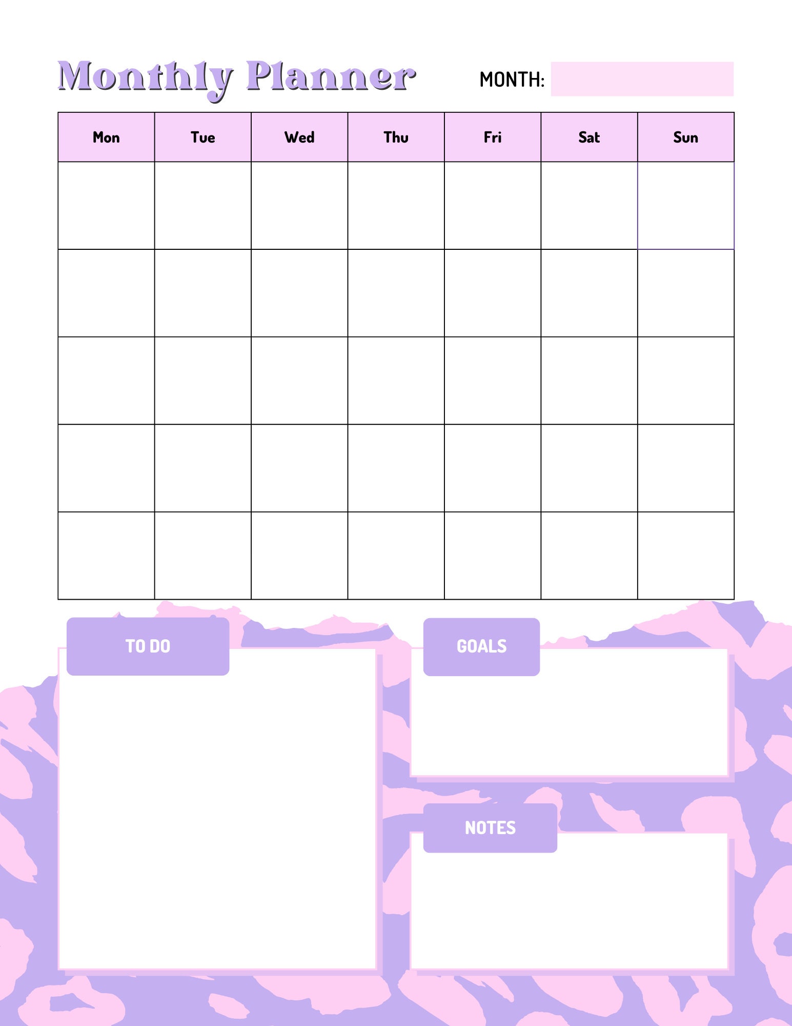 Chic Cheetah Print Daily, Weekly, and Monthly Printable/pdf Planner - Etsy