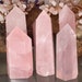Rose Quartz Towers, Healing Crystals, Polished Pink Crystal Towers ...