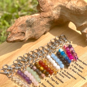 Crystal Beaded Key Chains, Gemstone Jewelry, Customise Charms, Healing ...