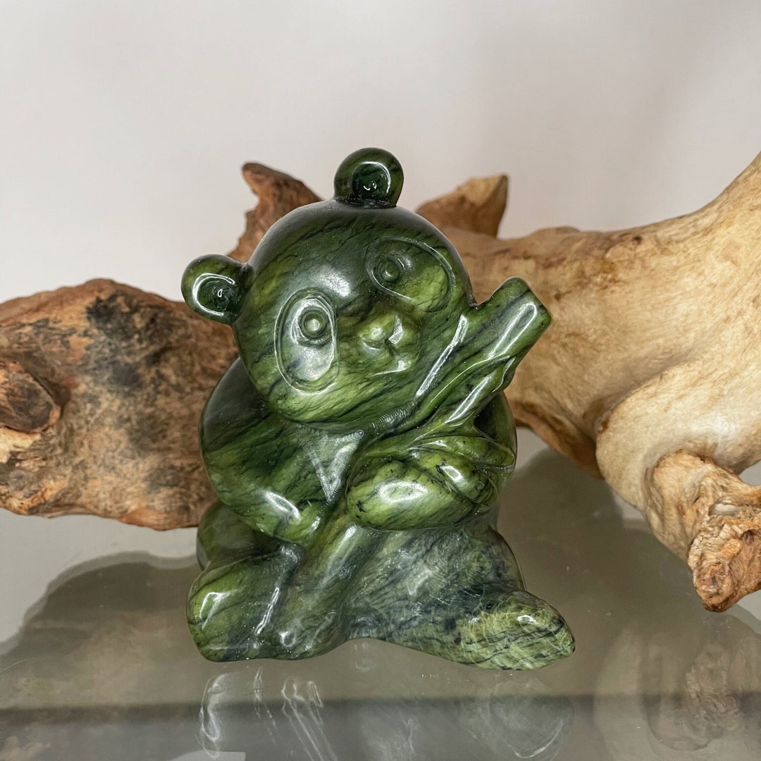 Green Jade Panda, Healing Crystals, Panda Gifts, Panda Lovers, Crystal ...