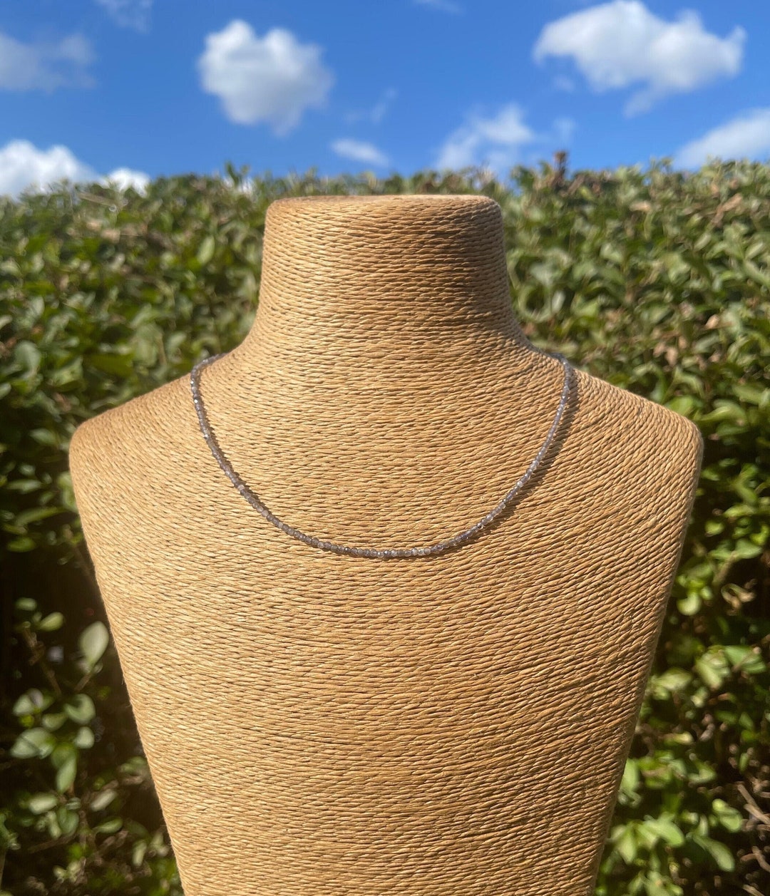 Iolite Choker, Dainty Necklace, Healing Crystals, Beaded Necklace ...
