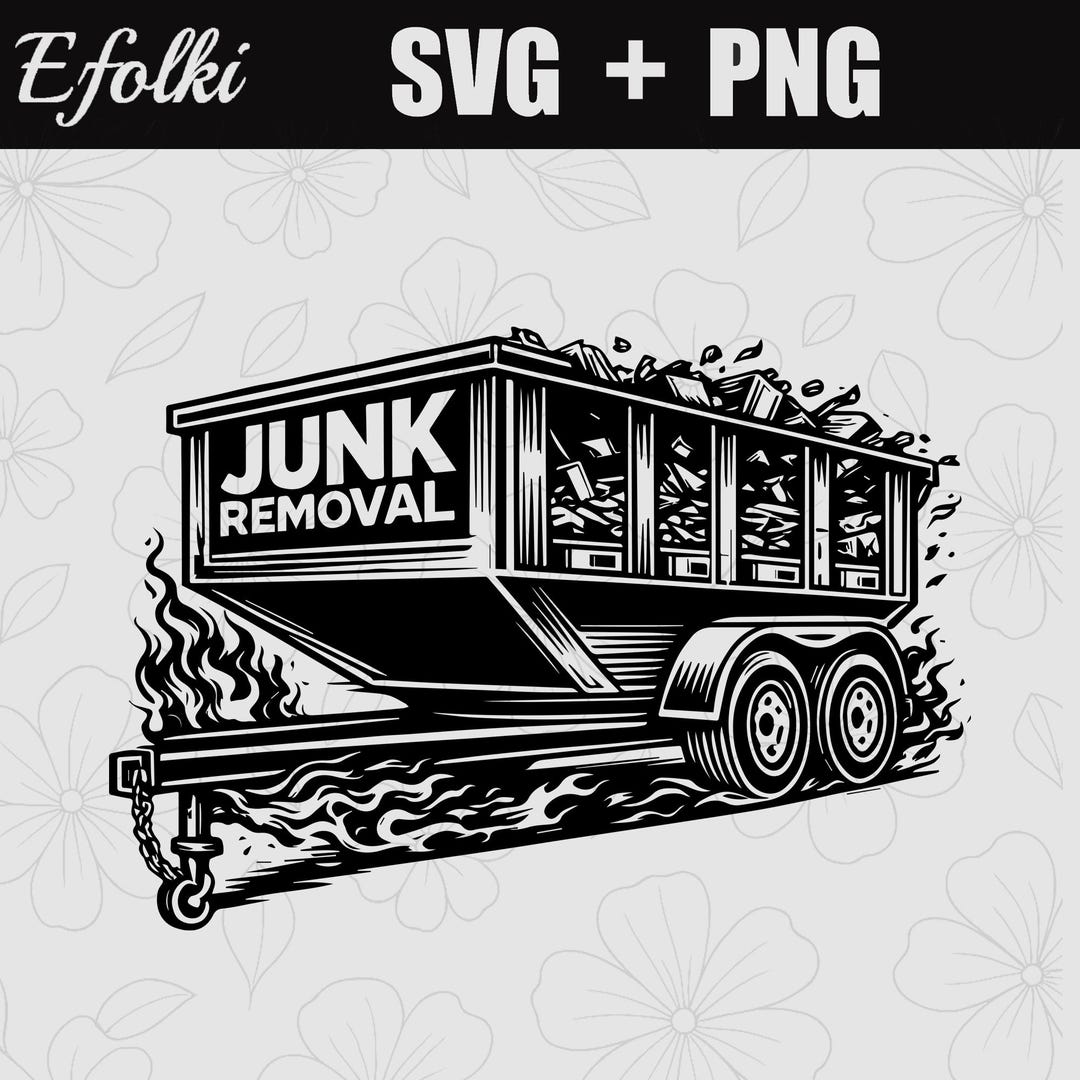 Junk Removal Logo SVG PNG | Trash Hauling Business Logo Template ...