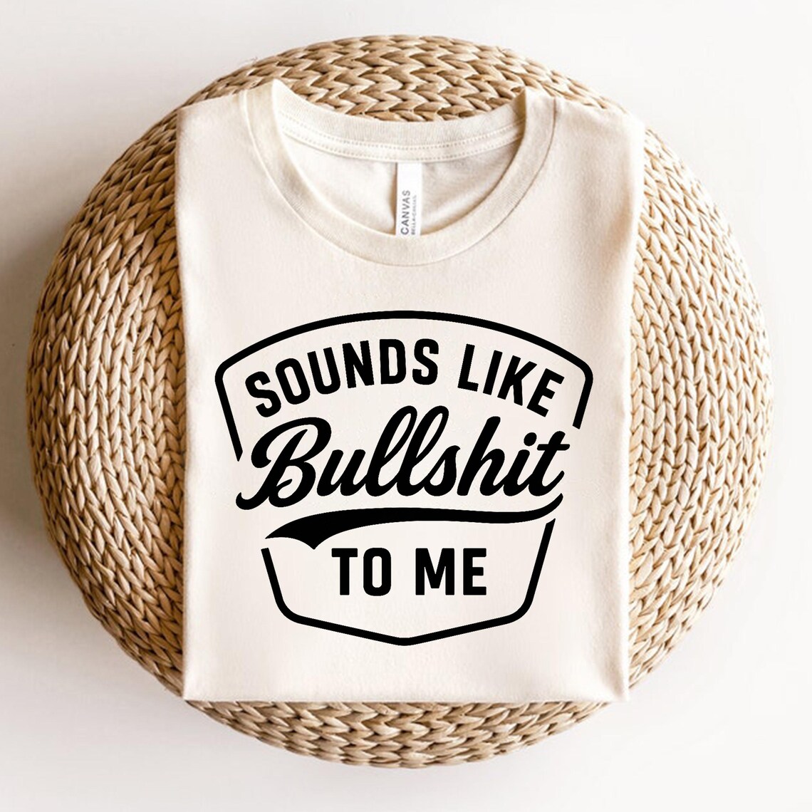 Sounds Like Bullshit to Me SVG PNG, Funny Leather Patch Hat Design ...