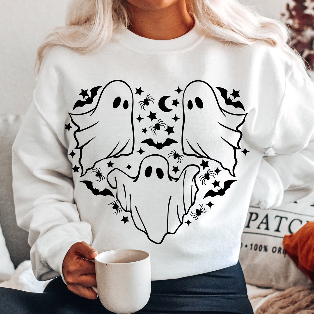 Ghost Heart Svg, Halloween Heart Svg, Love Halloween Shirt Svg, Funny ...