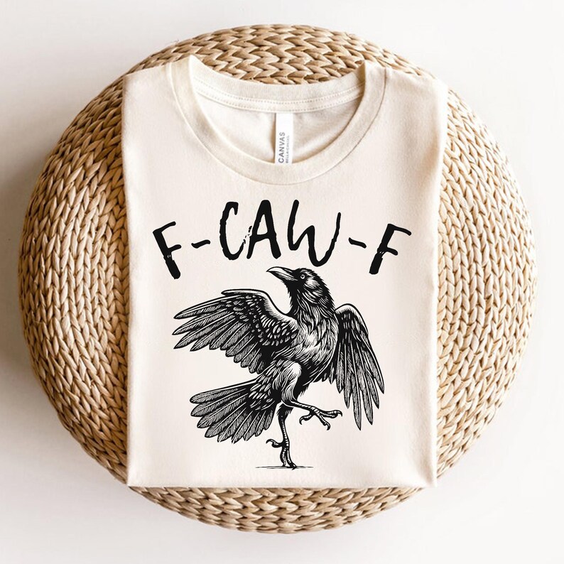 F-caw-f SVG PNG, Black Bird Shirt Design, Halloween Crow Svg, Funny ...
