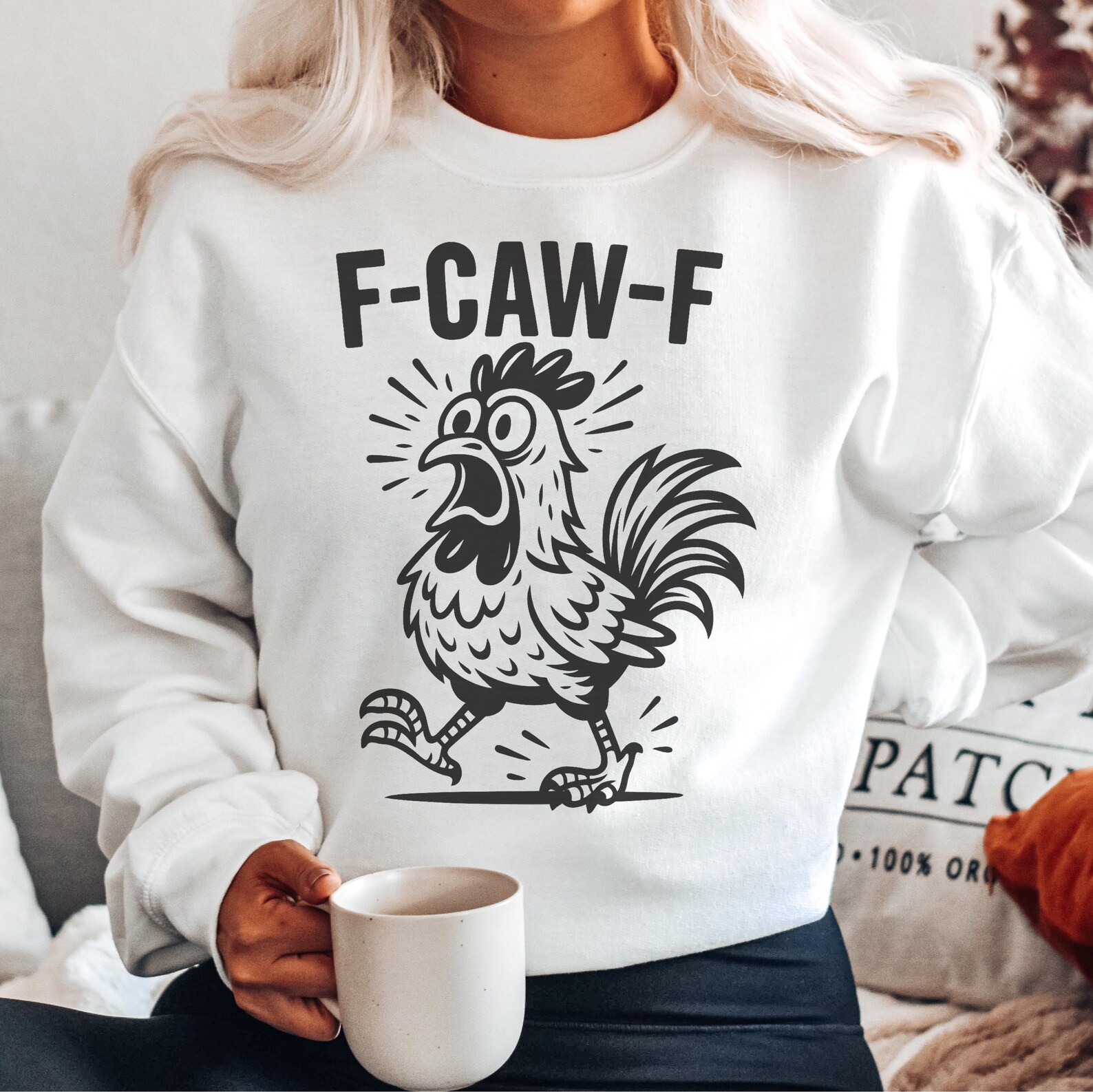 Funny F-caw-f Chicken SVG PNG, Crazy Hen Svg, Farm Animal Svg Png ...