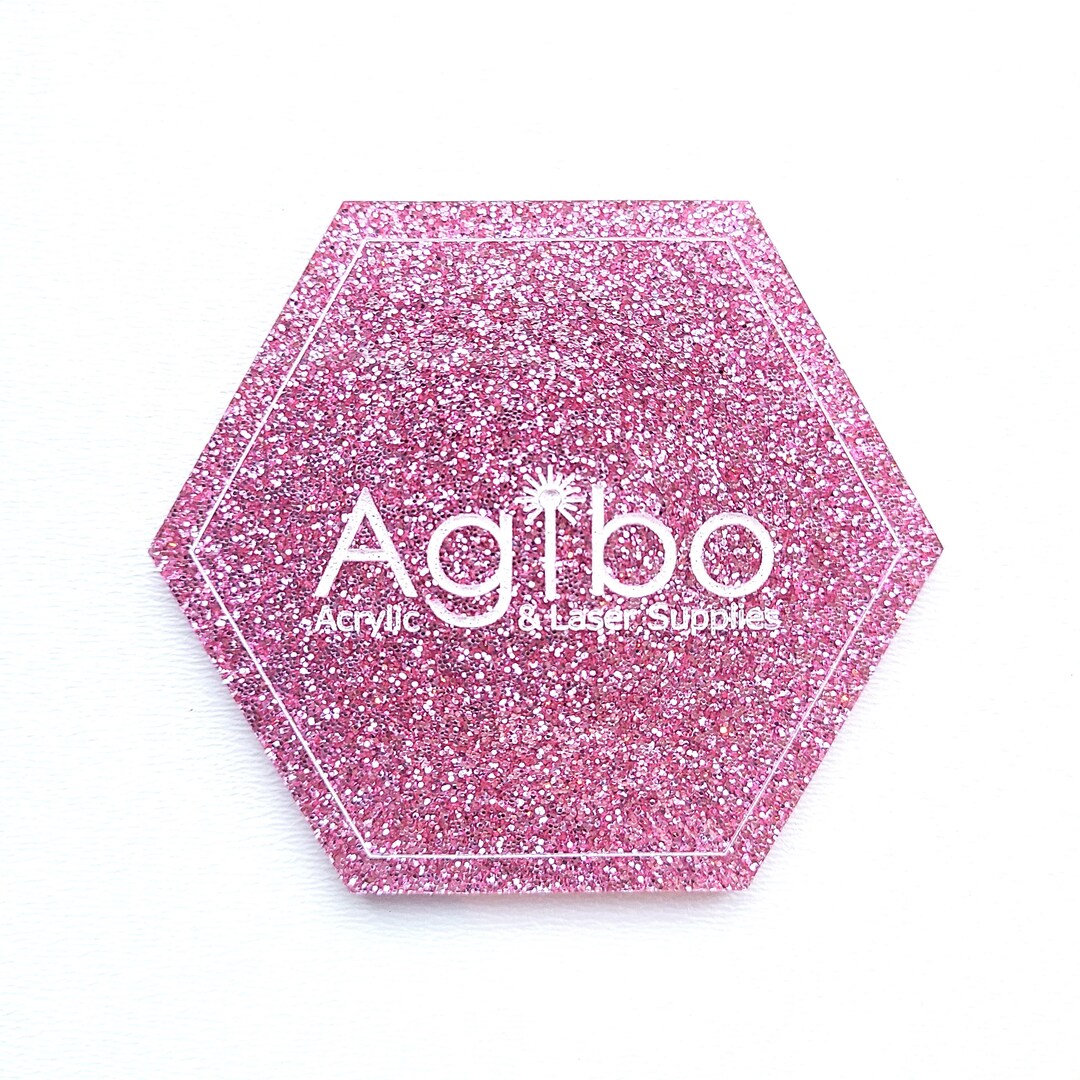 Bubble Gum Pink Glitter Cast Acrylic Sheet Pastel Collection Matte