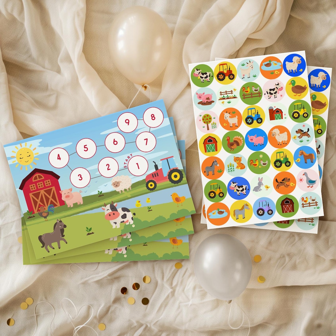 Reward Charts Farm + 70 Stickers - 3 Large Incentive Cards + 2 Sticker ...