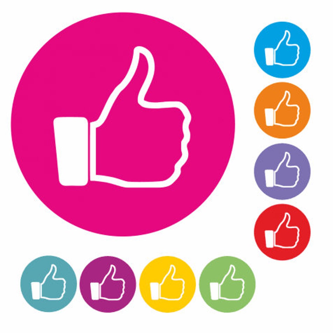 54 Thumbs up Stickers - Positive Reward Stickers - Incentive Stickers ...