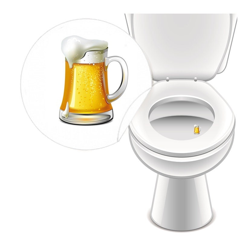 4 Urinal Stickers Beer Urinal Fly Urinal Target Stickers Pub Stickers ...