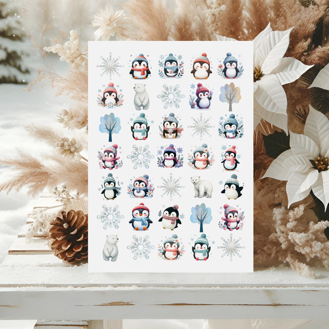 Winter Fun Stickers – Cozy & Festive for Journals, Planners, Scrapbooks ...