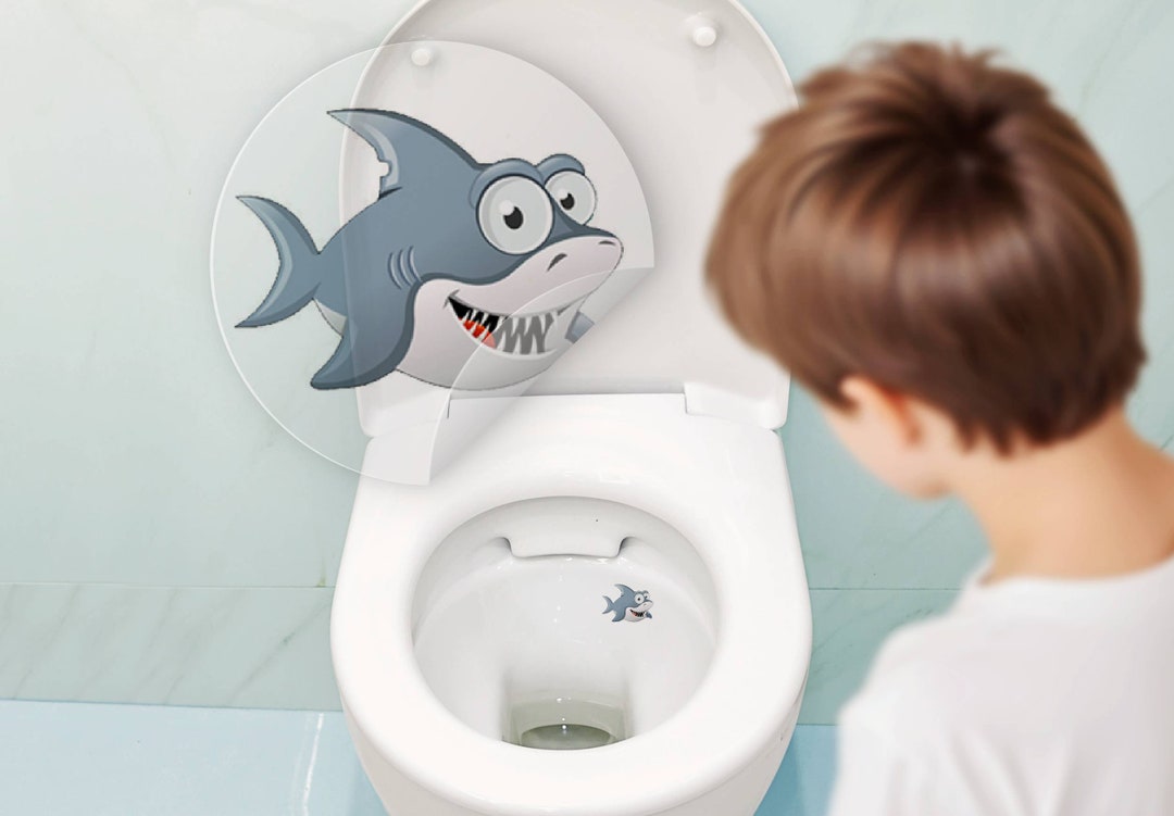 4 Urinal Stickers Shark - Urinal Fly - Urinal Target Stickers - Potty ...