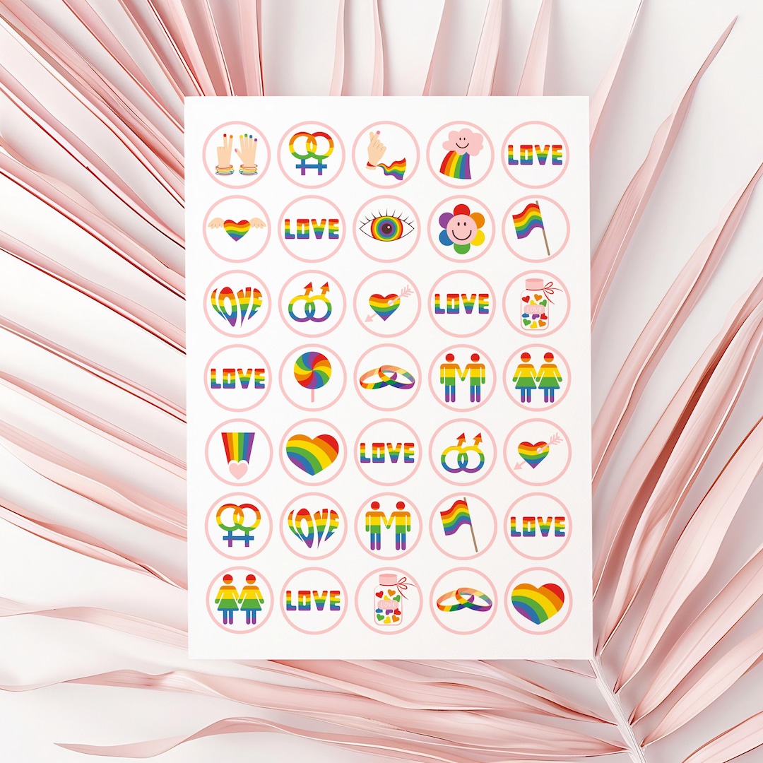 LGBTQ+ Sticker Sheet – Colorful Pride Flags & Inclusivity Stickers for ...