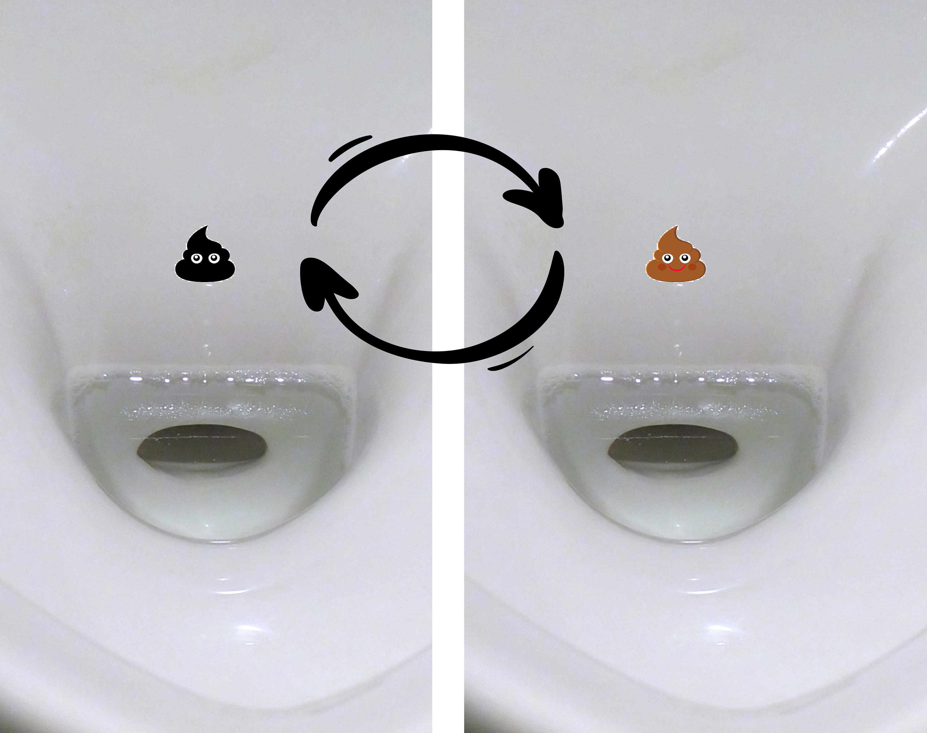 3 Colour Changing Urinal Stickers Emoji Turd Urinal Fly Urinal Target ...