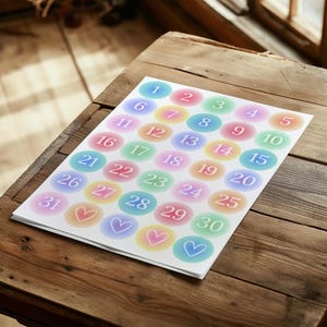 Sticker Sheet Numbers - Kids Stickers - Sticker Sheet - Stickers - Fun ...