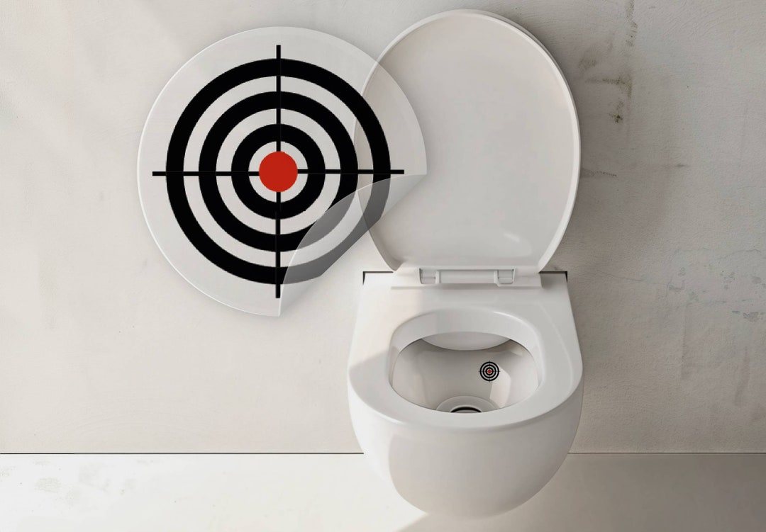 Urinal Sticker Target - 4 Urinal Stickers Bulls Eye - Toilet Target ...