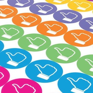 54 Thumbs up Stickers - Positive Reward Stickers - Incentive Stickers ...