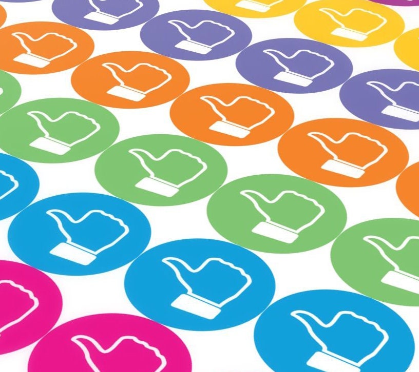 54 Thumbs up Stickers - Positive Reward Stickers - Incentive Stickers ...