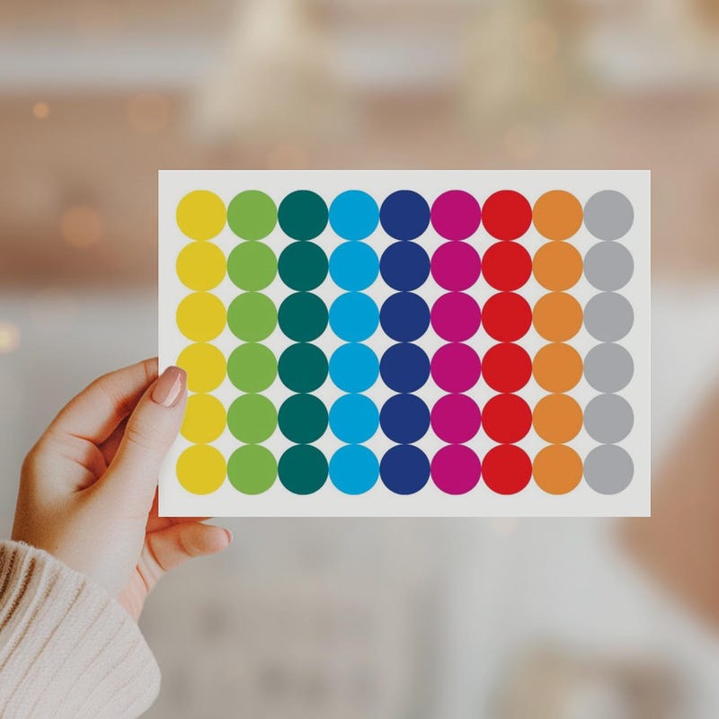 Coloured Dot Stickers - Etsy
