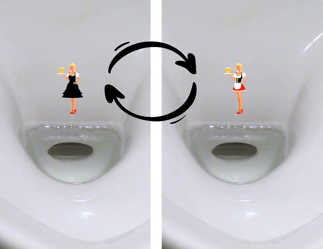 3 Urinal Stickers Sexy Beer Girl - Urinal Target Stickers Sexy Lady ...