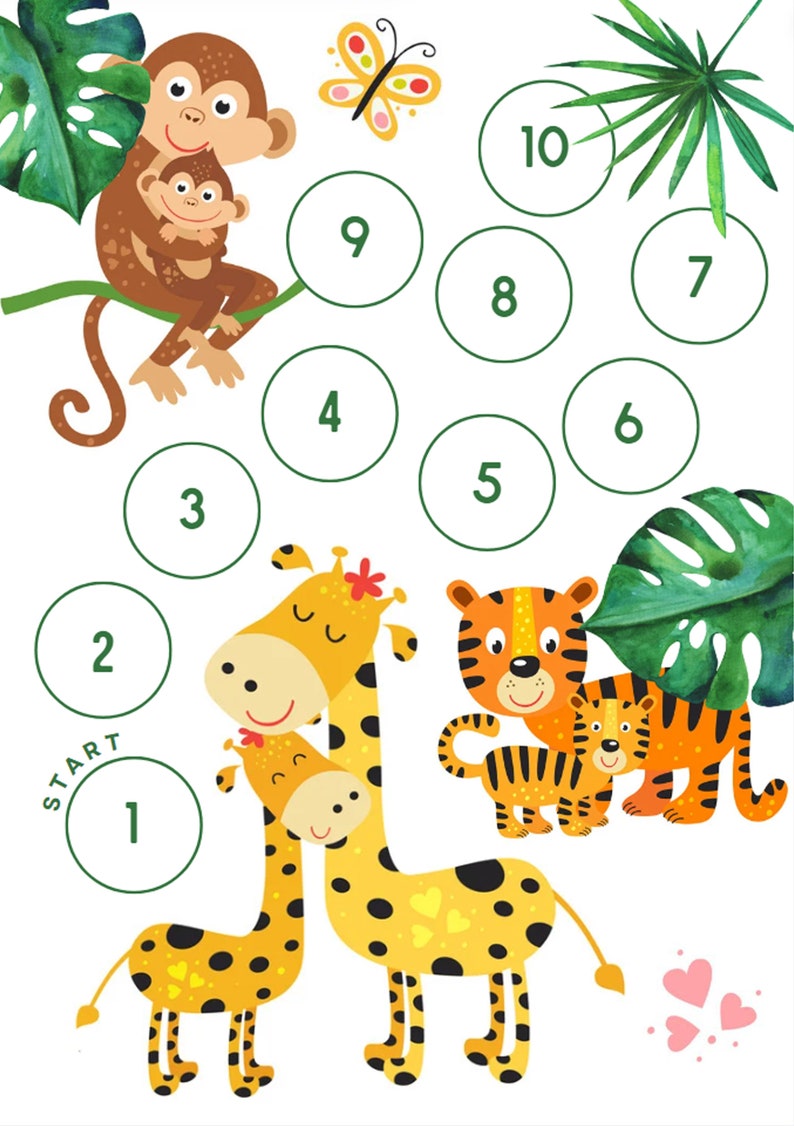 Reward System Jungle Animals 70 Stickers. 3 Large Reward Cards 2 Sheets ...