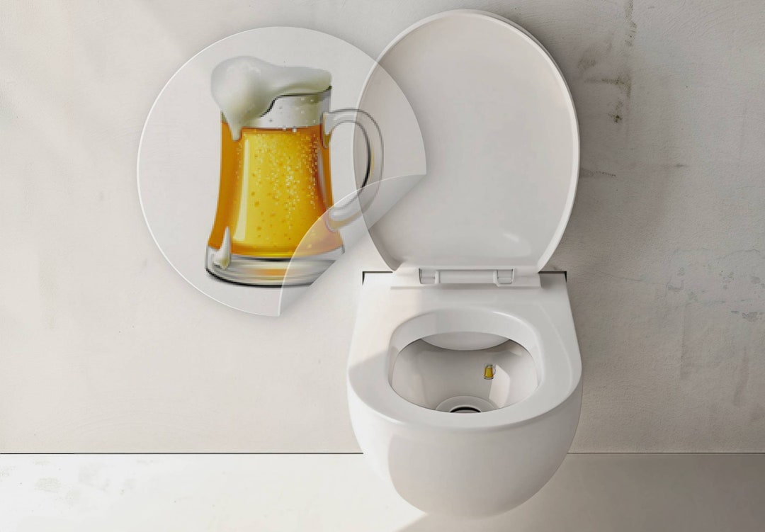 Urinal Target Sticker Beer! 4 Urinal Stickers Beer - Urinal Fly ...