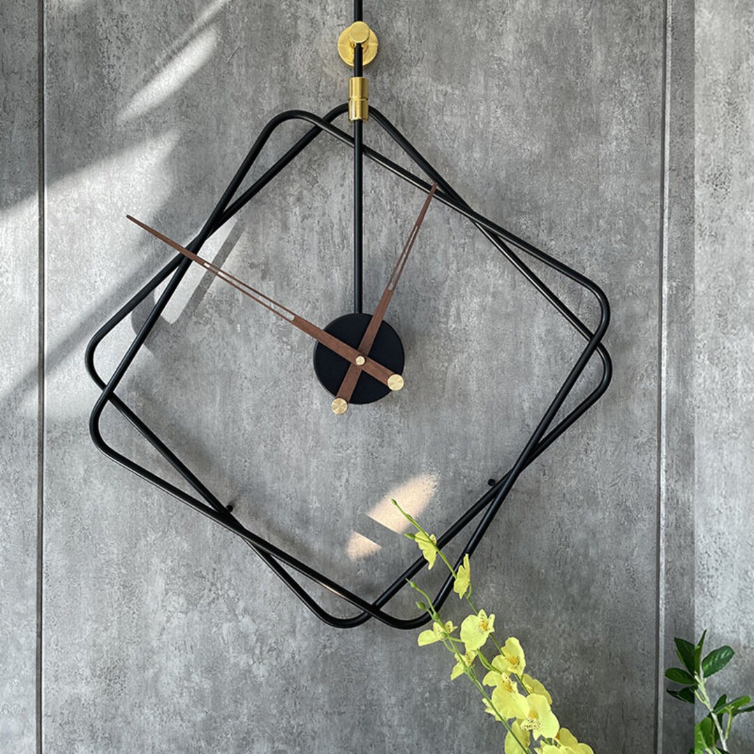 Green Light Cloud Twins Large Modern Nordic Wall Clock, Minimalistic ...