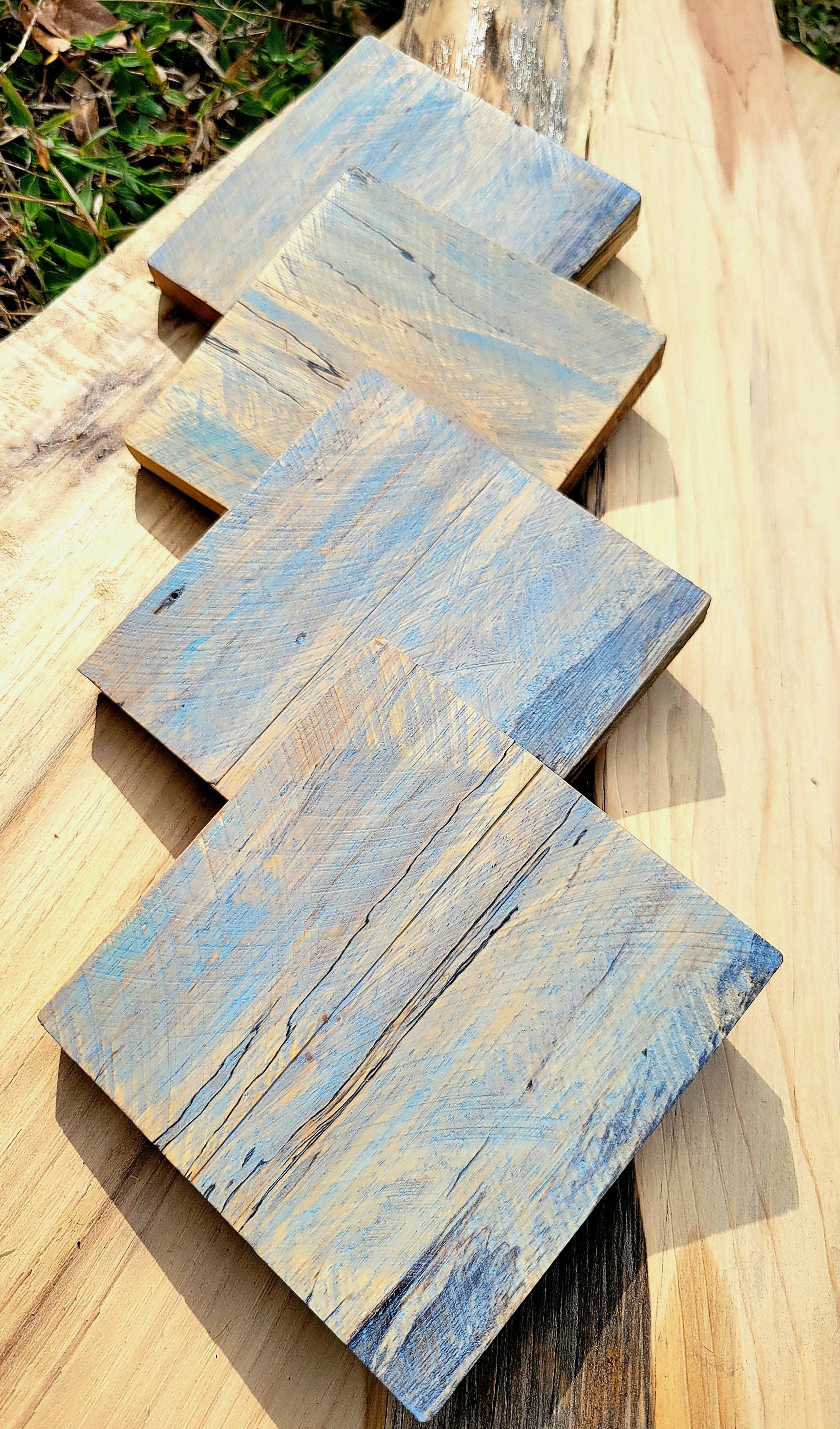 Brushed Vintage Blue Spalted Tamarind - Etsy