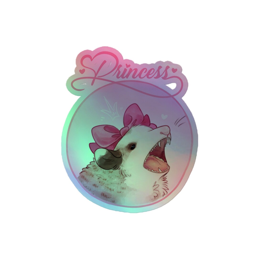 Holographic Possum Princess Sticker - Etsy