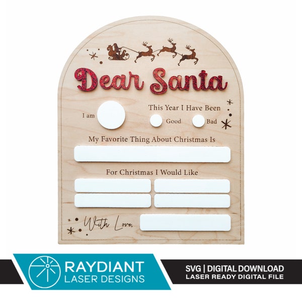 Santa Cutting Board Svg - Etsy