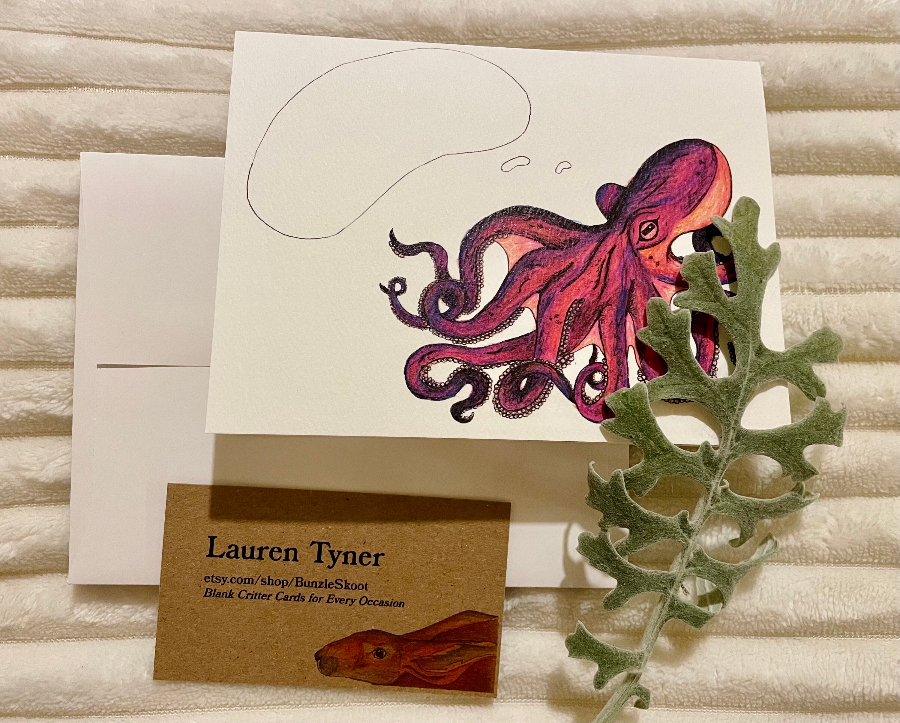 Octopus Greeting Card (blank) - Etsy