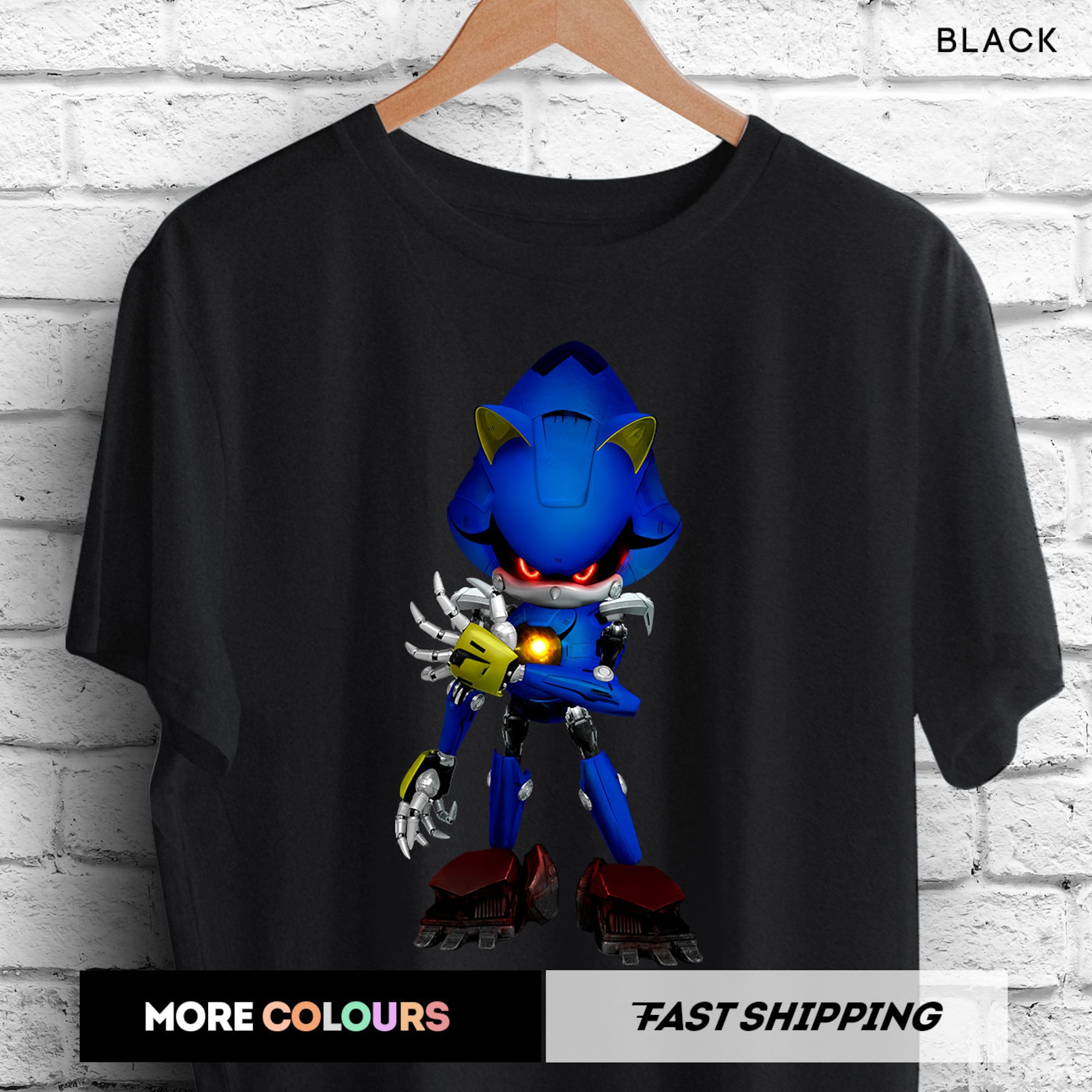 Metal Sonic T-shirt, Sonic Shirt, Sonic The Hedgehog Shirt, Sonic ...