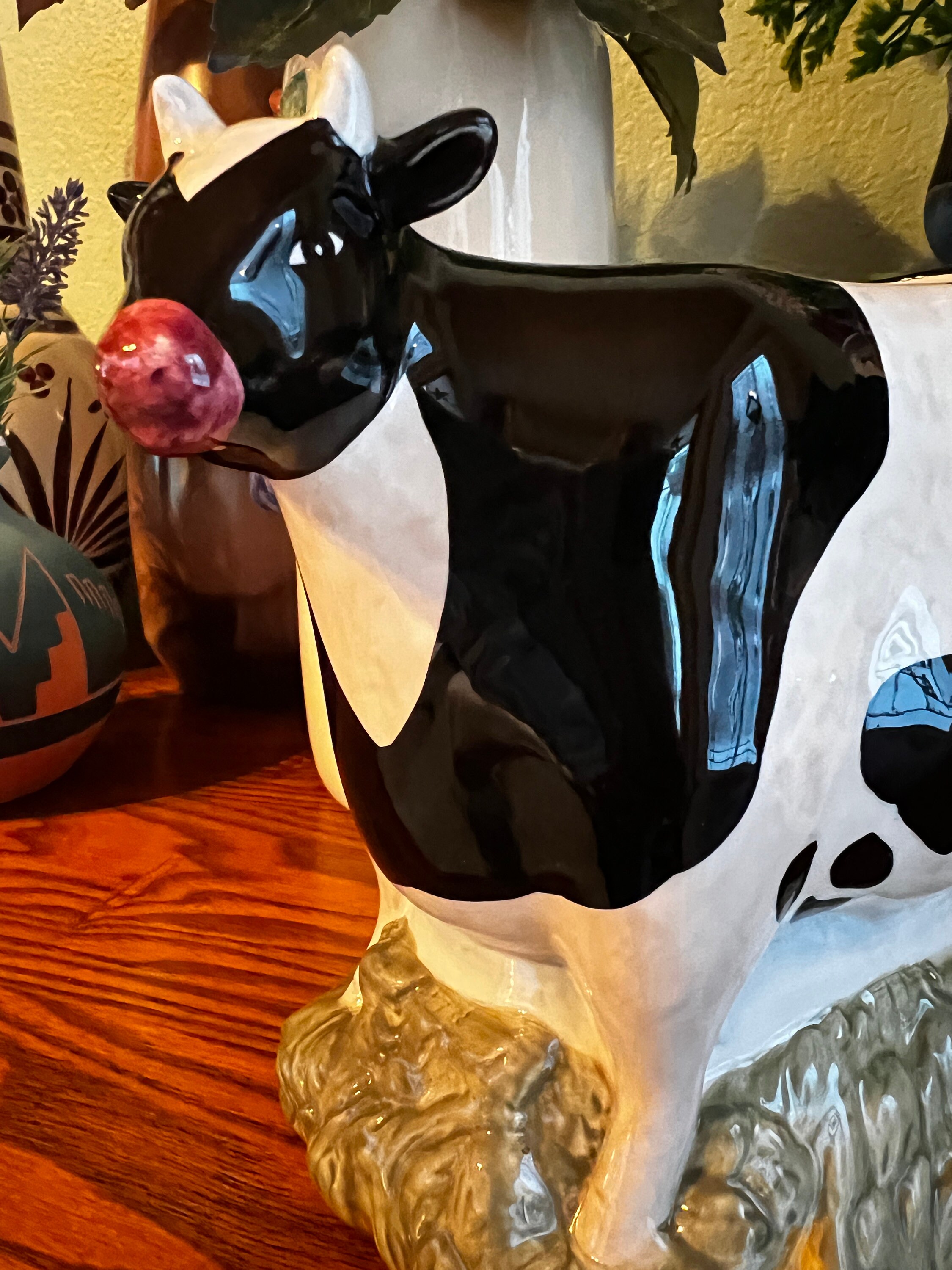 American Folk Art Cow Planter Warren Kimble Cow Planter - Etsy