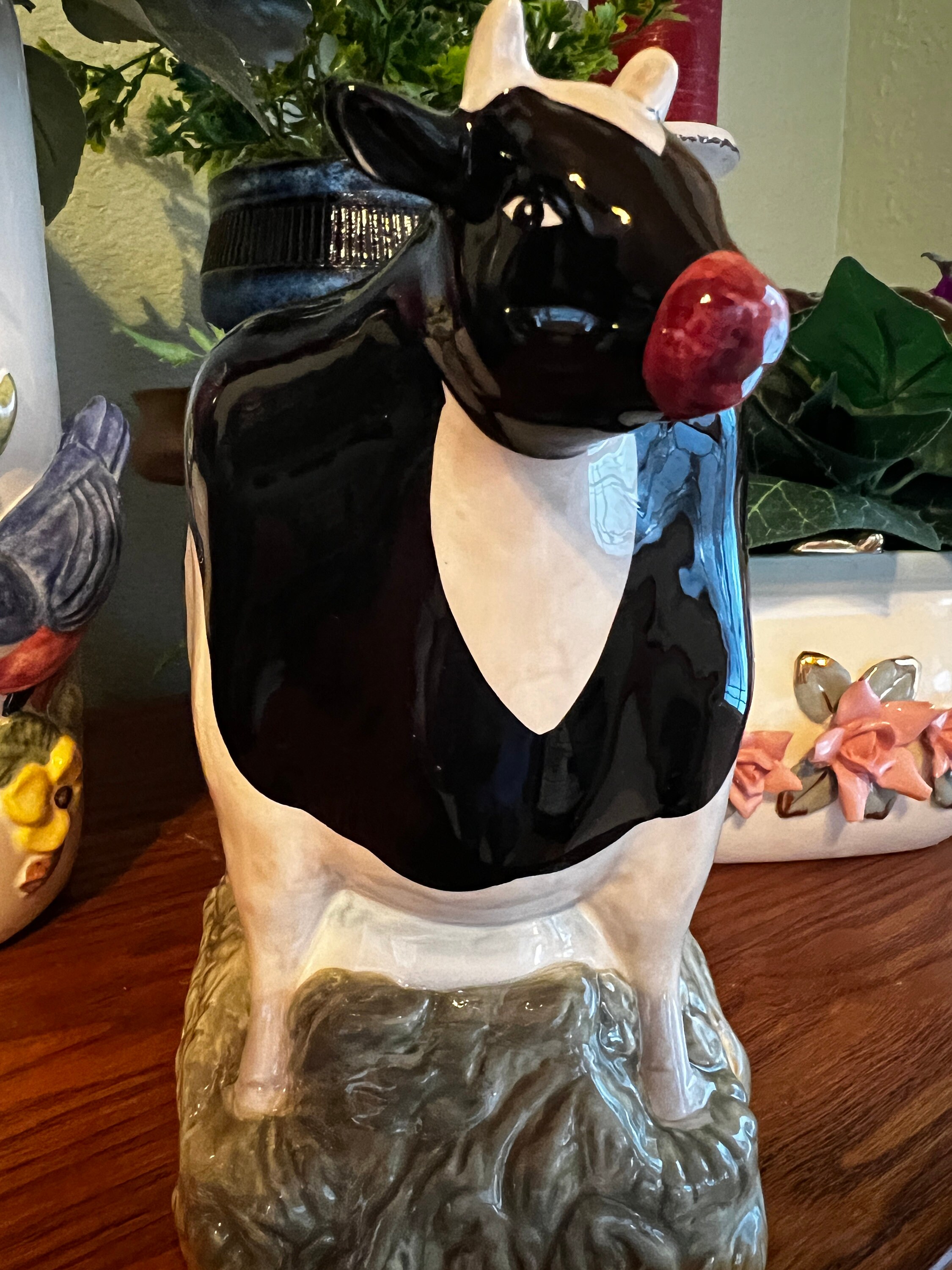 American Folk Art Cow Planter Warren Kimble Cow Planter - Etsy