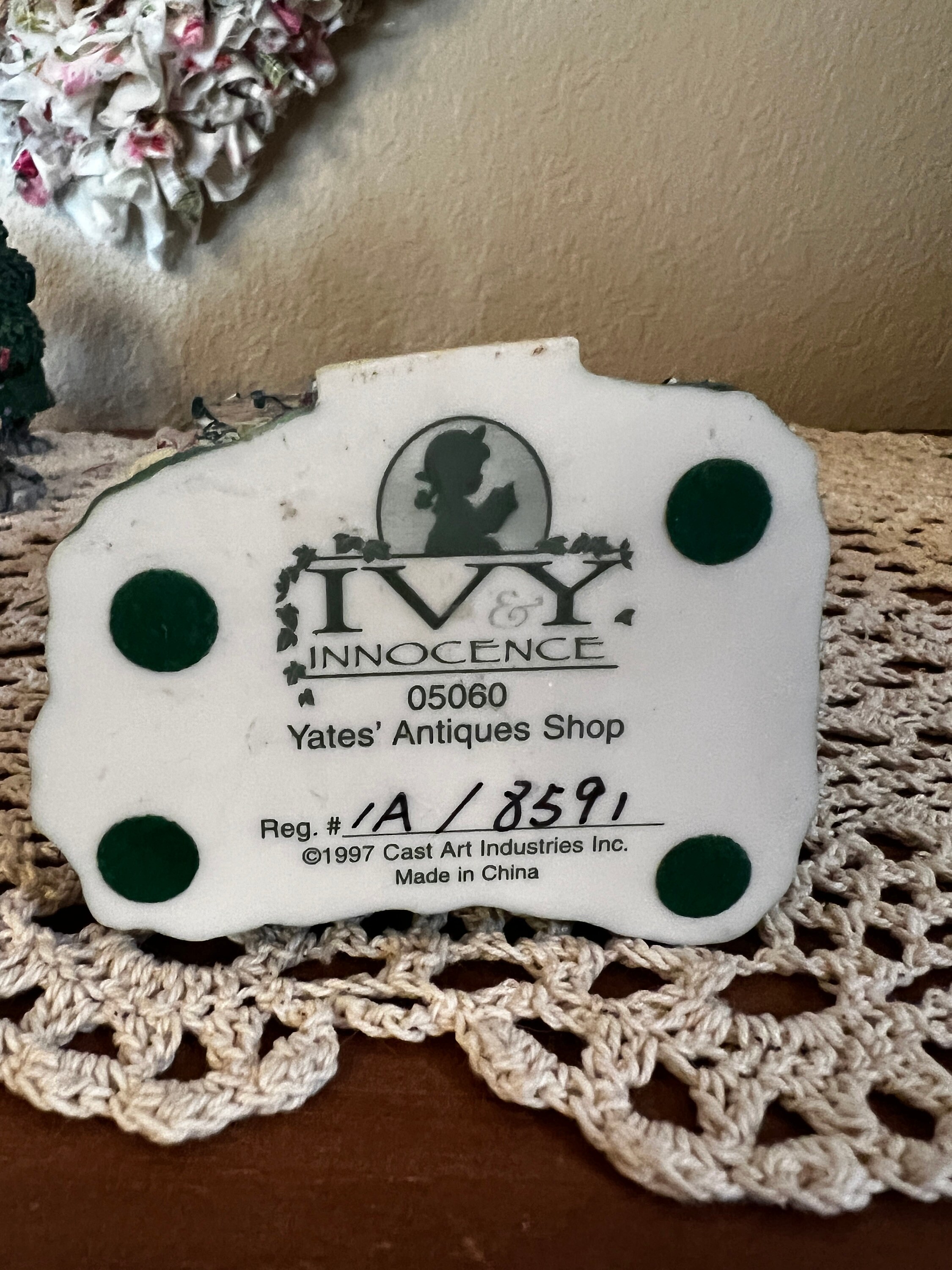 Ivy and Innocence, Yates Antique Shop. Resin Collectible Victorian ...