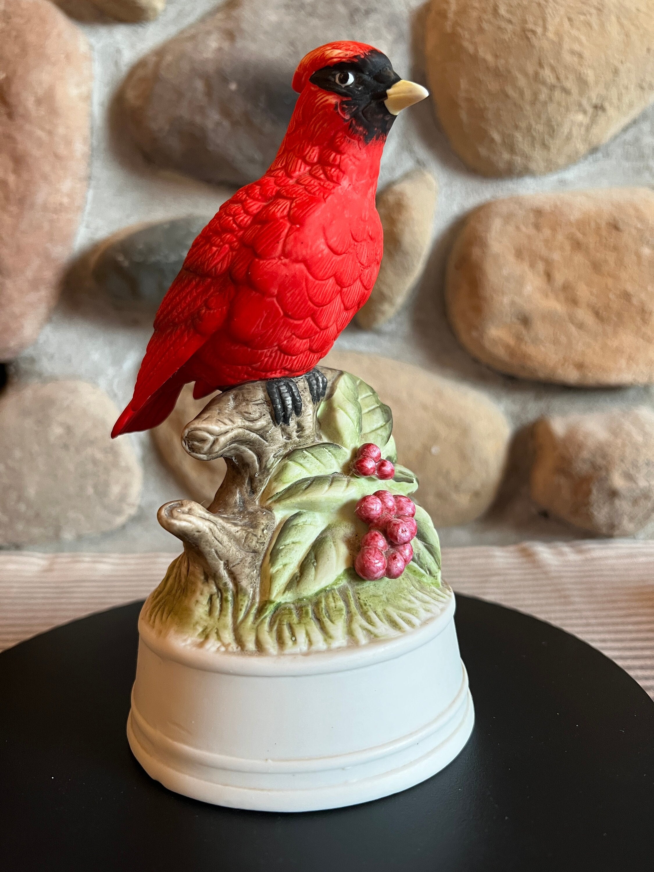 Porcelain Cardinal Musical Figurine - Etsy