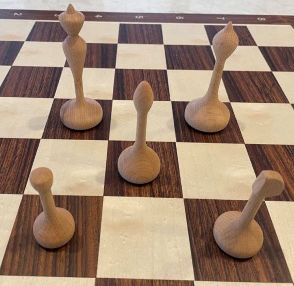 Chess Pieces Wood Turned Hand Crafted - Etsy